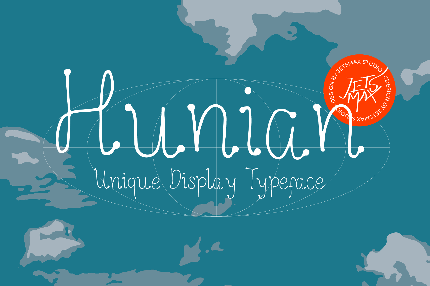 Hunian - Unique Display Typeface, a Font by Jetsmax® Studio