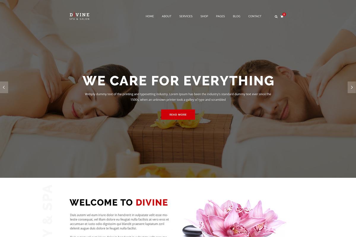 Divine - Photoshop Template, a Websites & App Template by DigitalCenturySF