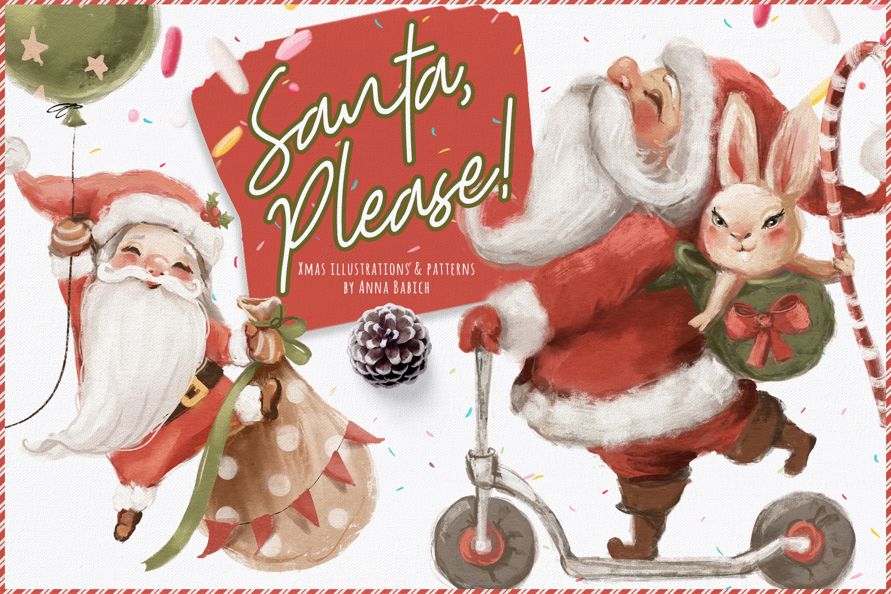 Santa, Please!, a Seasonal Illustration by Anna Babich