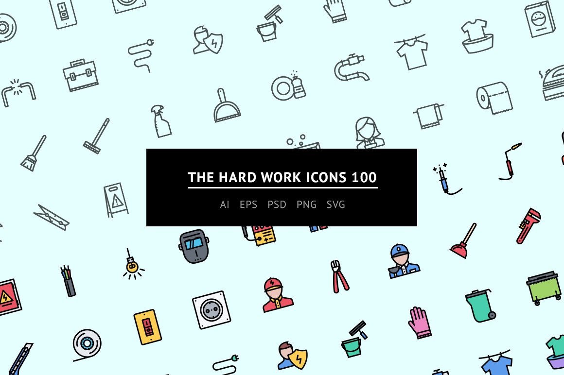 The Hard Work Icons 100, a Duotone Icon by Last Spark