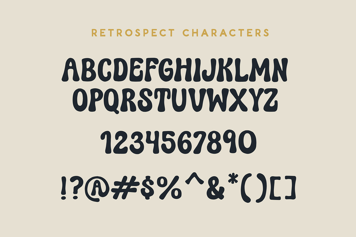 Retrospect Font, a Font by Rachel Kick