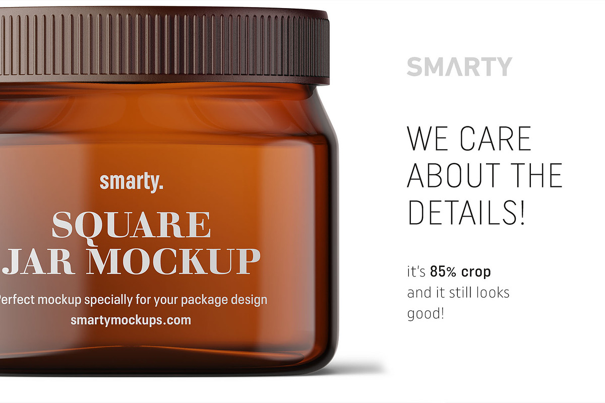 Square jar mockup, a Packaging Mockup by Smarty Mockups | Creative Market