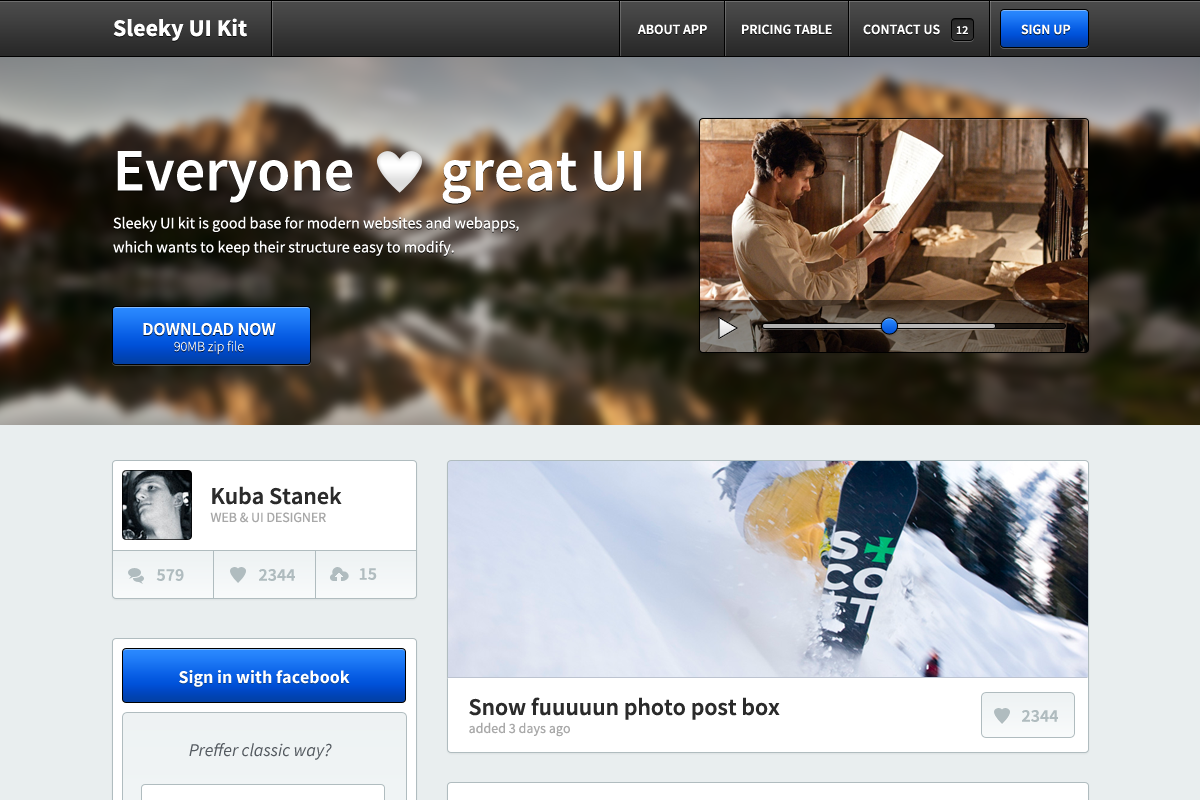 Sleeky GUI Kit, an UI Kit Template by Kuba Stanek | Creative Market