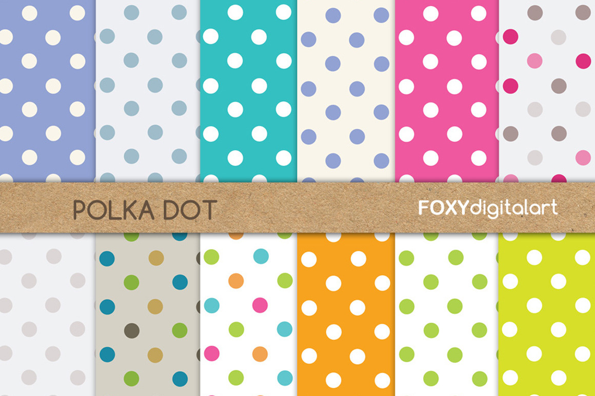 Polka Dot Scrapbook Paper Pack, a Pattern Graphic by FOXYdigitalart