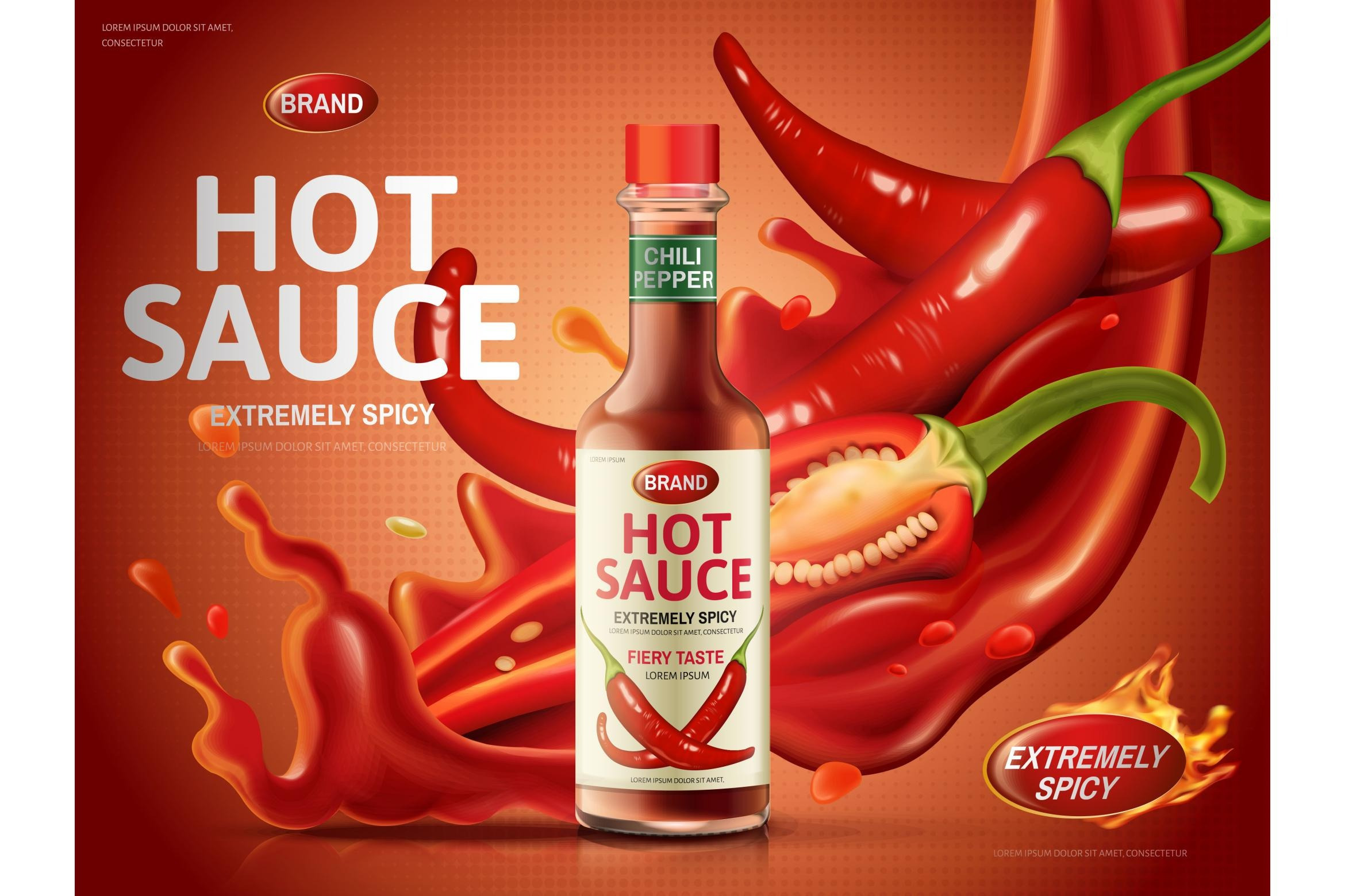 chili sauce ad, an Illustration by TotallypicRF