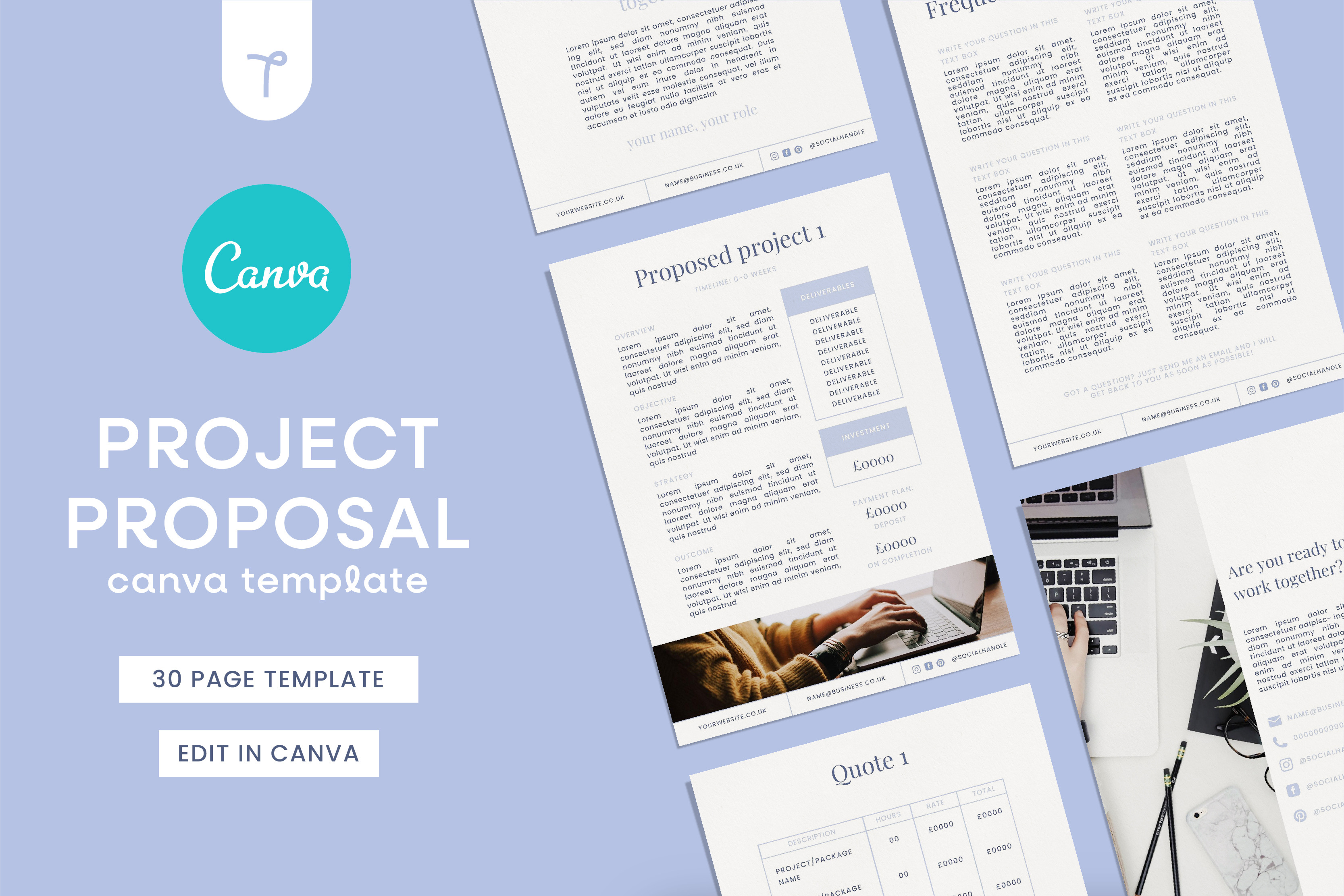 Project Proposal Canva Template, a Templates & Theme by Templatez.Co