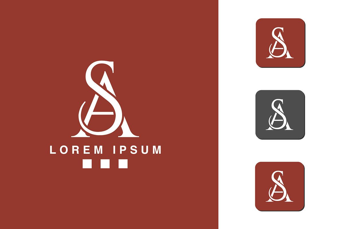 SA Abstract Logo Design., a Branding & Logo Template by art_creater