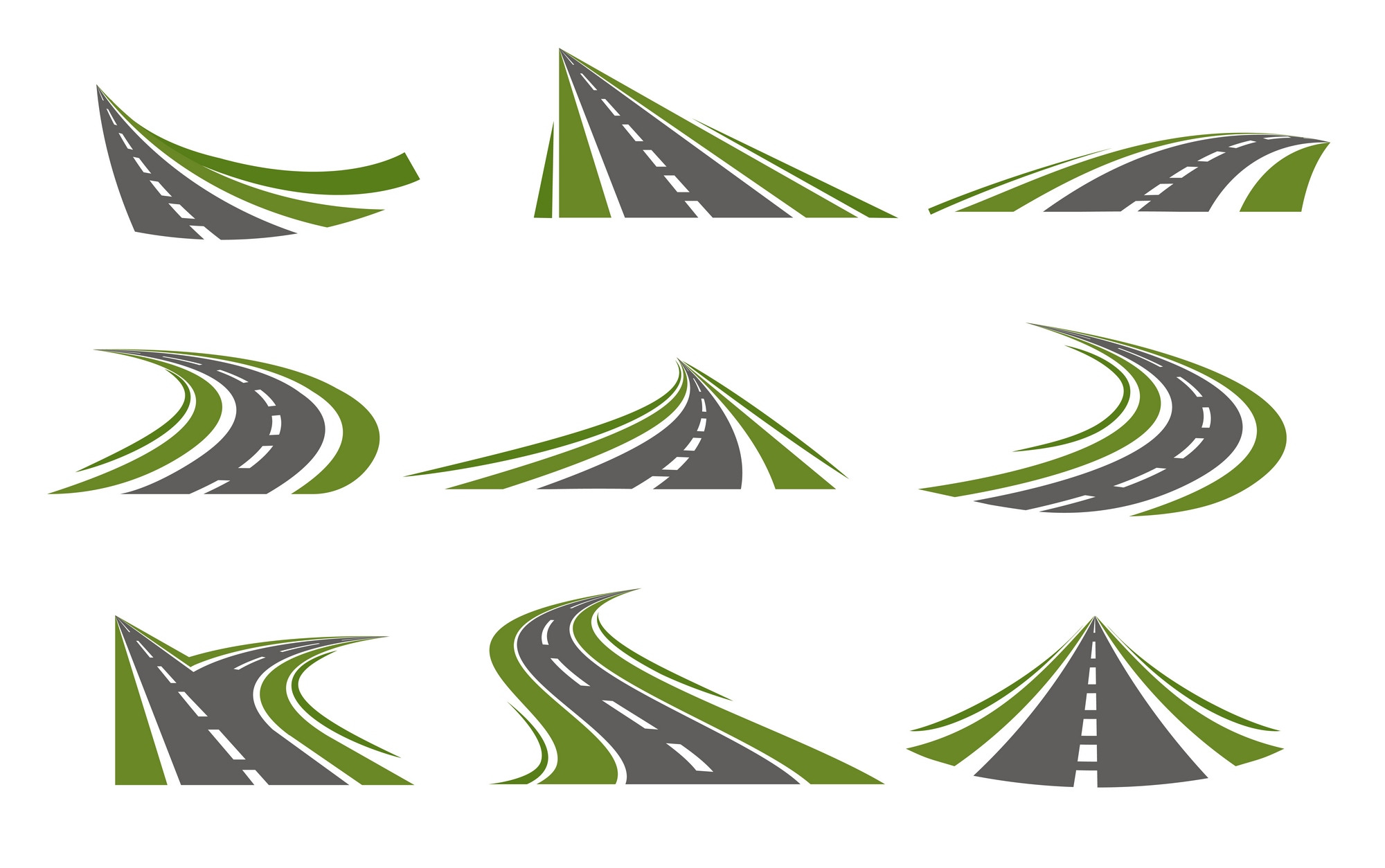 Circumflex Roads Logo Set, an Icon by Alexander Belenkiy