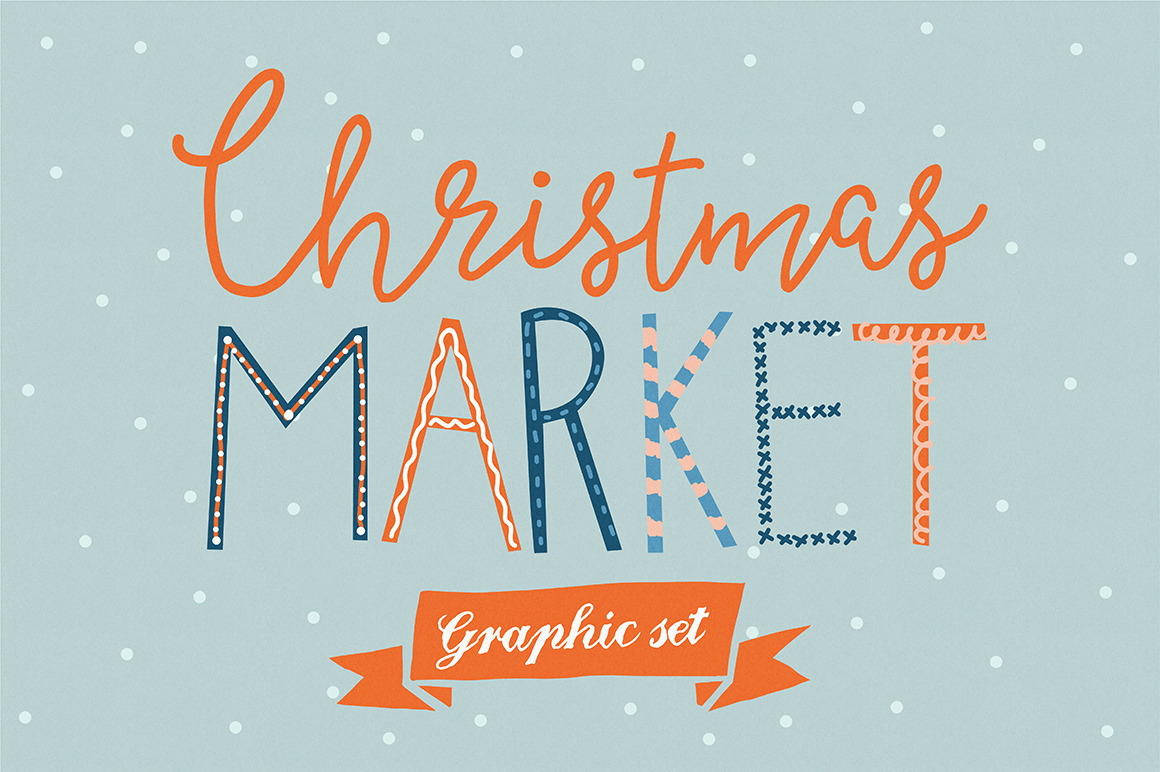 Christmas Market graphic set, a Decorative Illustration by Nicetoseeya