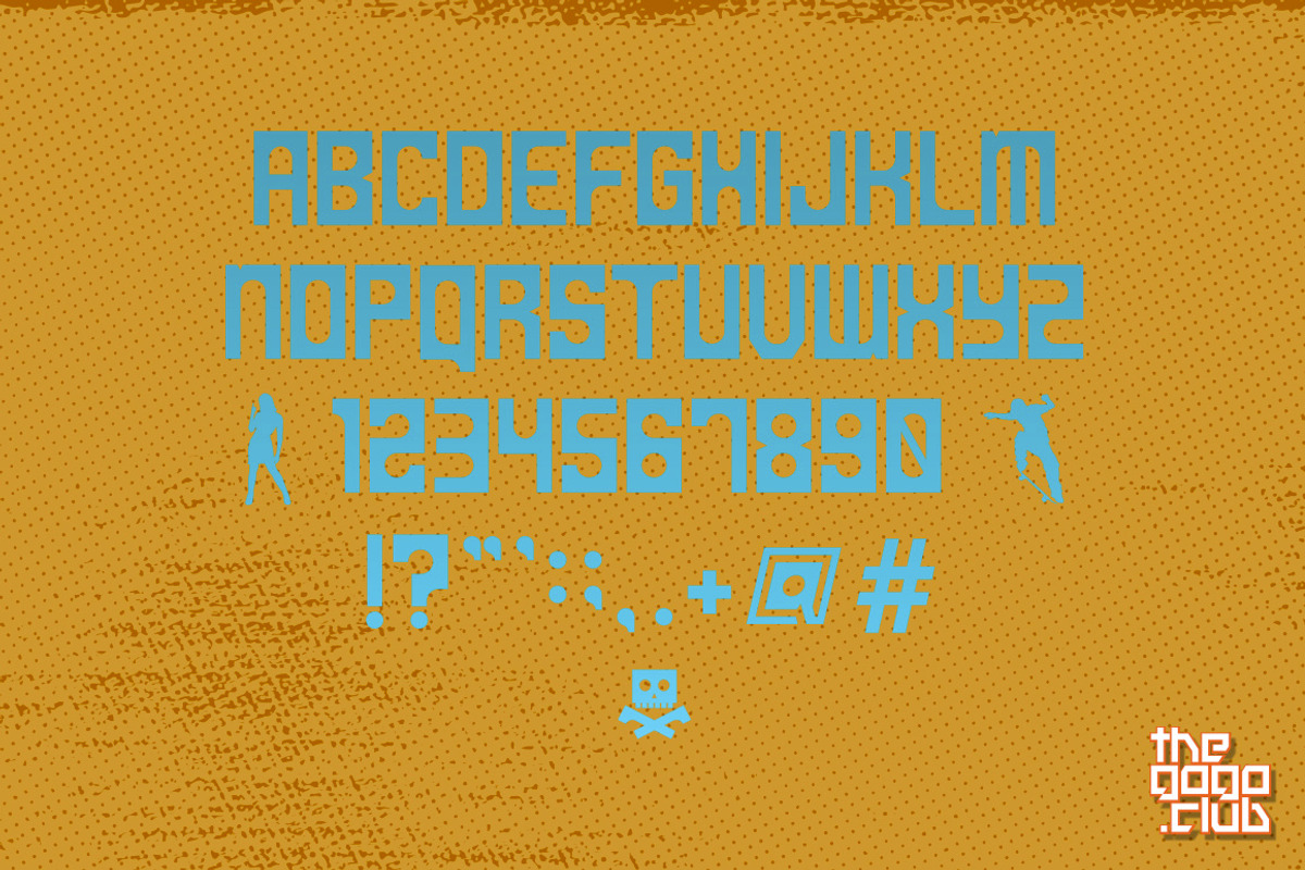 GoofyFoot - A Retro Surf/Skate Font, a Font by DarkGarden