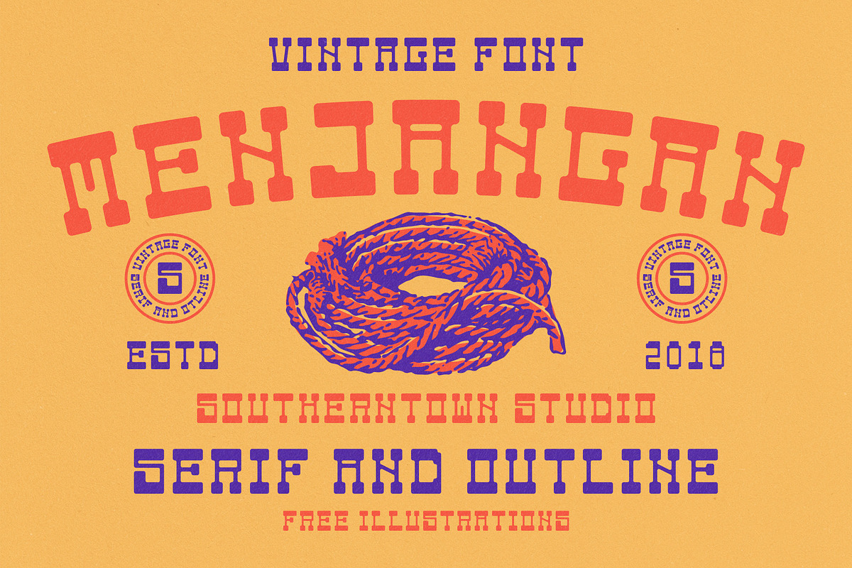 MENJANGAN – Western Serif Font, a Serif Font by shoutherntown