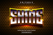 Shine 3D editable text effect