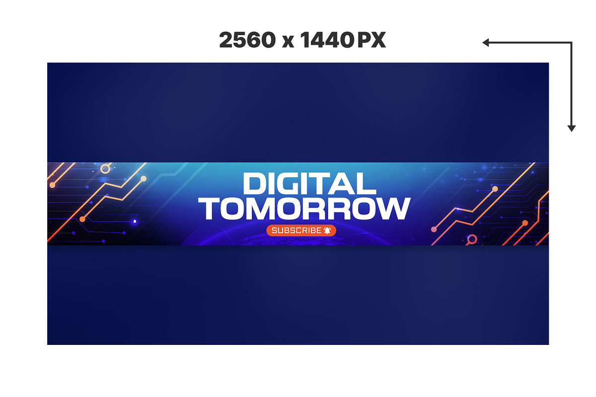 Technology YouTube banner PSD Template | Creative Market