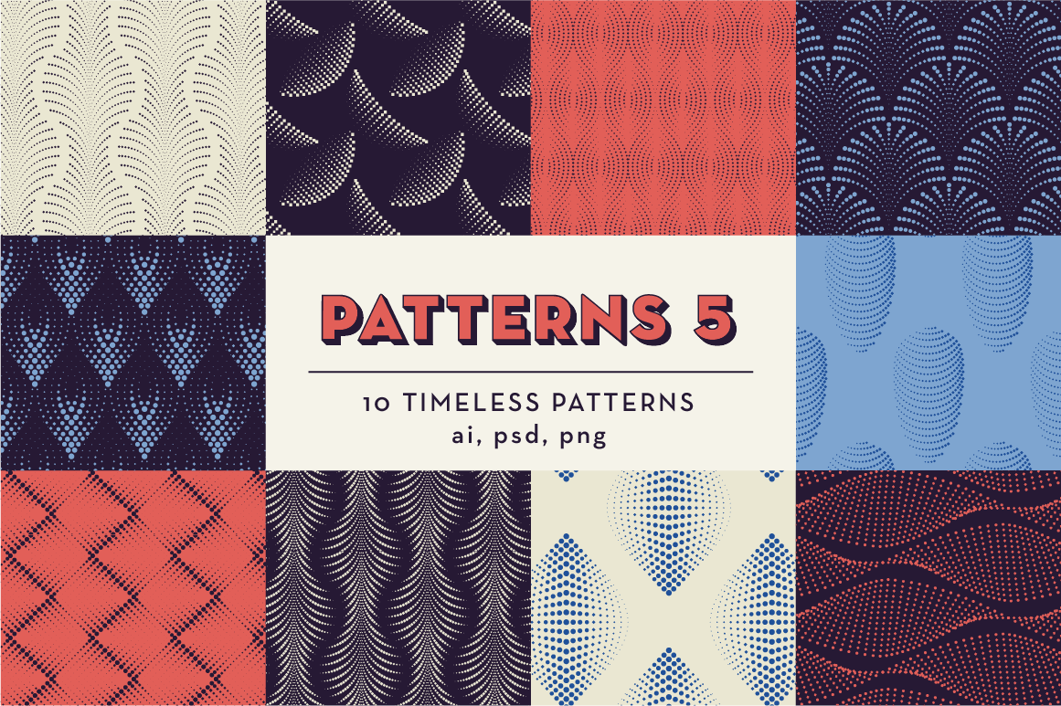 PATTERNS 5: 10 Geometric Patterns, a Pattern Graphic by kloroform
