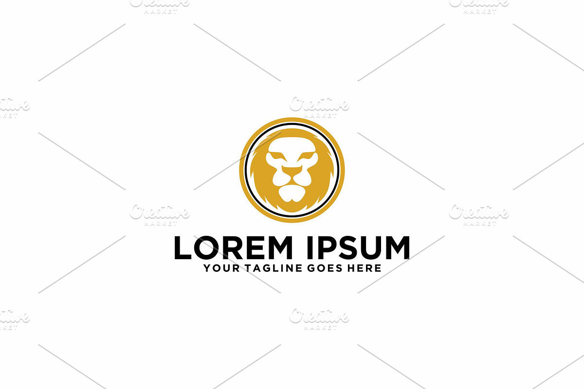 Simple Lion Circle logo design, a Branding & Logo Template by REDVY ...