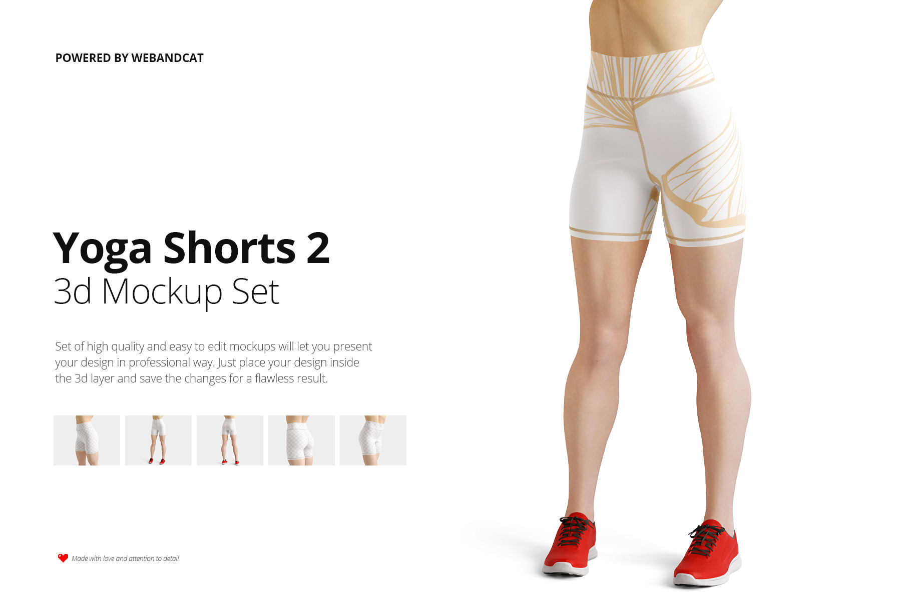 Yoga Shorts 2 Mock-up, a Bottom Mockup by WebAndCat