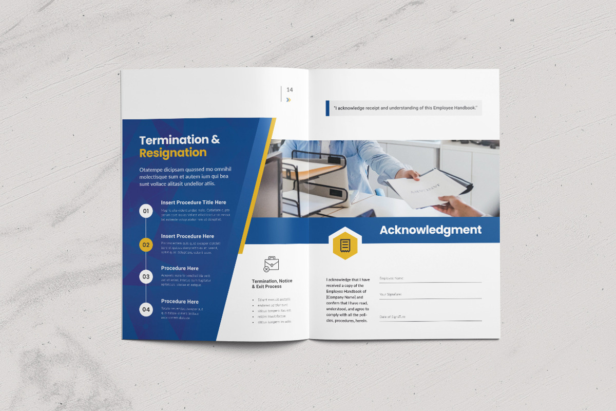 HR / Employee Handbook Design, a Brochure Template by Creativity-Design