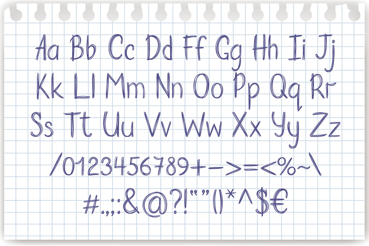 Schoolmate-Handwritten Scribble Font, a Serif Font by Marshot