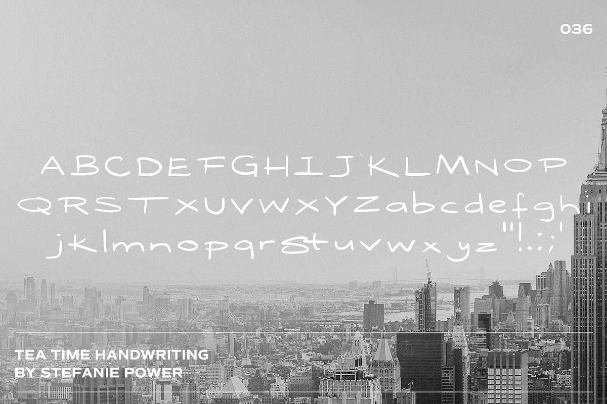 Tea Time | Handwritten Font, a Script Font by Stefanie Madison