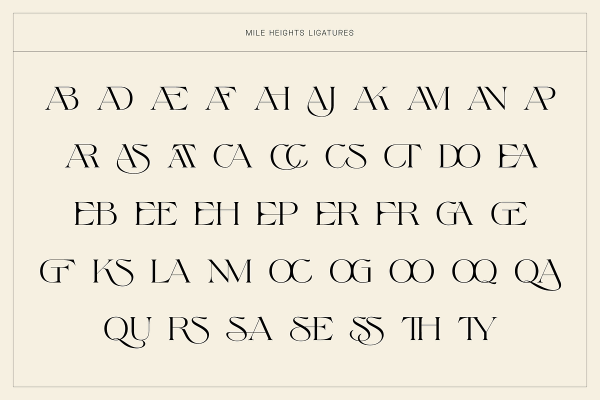 Mile Heights - Elegant Display Serif, a Serif Font by Surplus Type Co