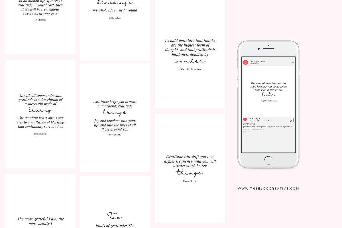 100 Gratitude Canva Quote