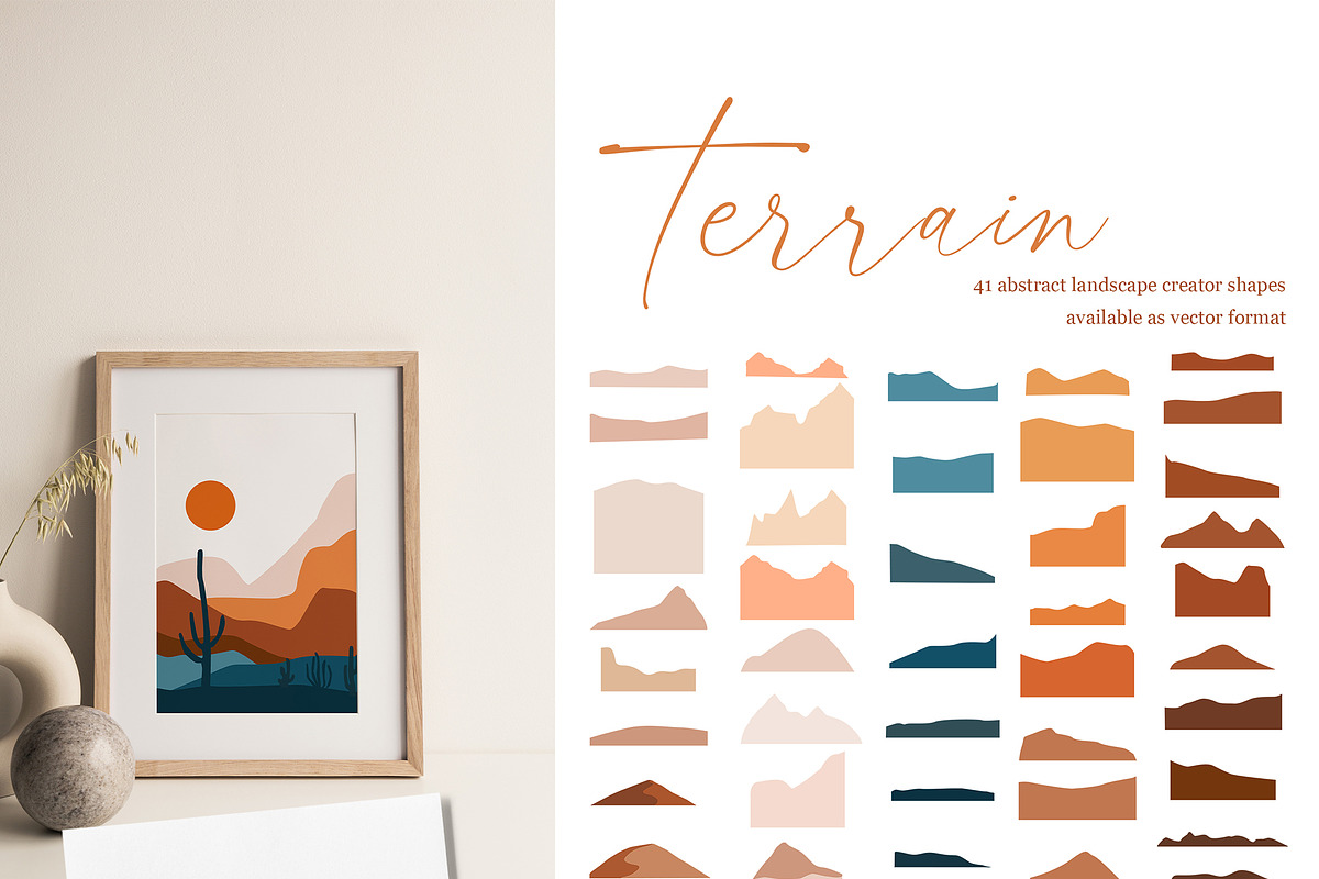 Terrain Abstract Landscape, an Illustration by Backyard Rose