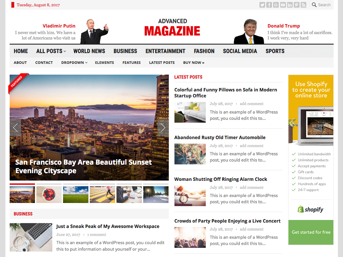 Advanced Magazine - Newspaper Theme, a WordPress Template by Happy ...