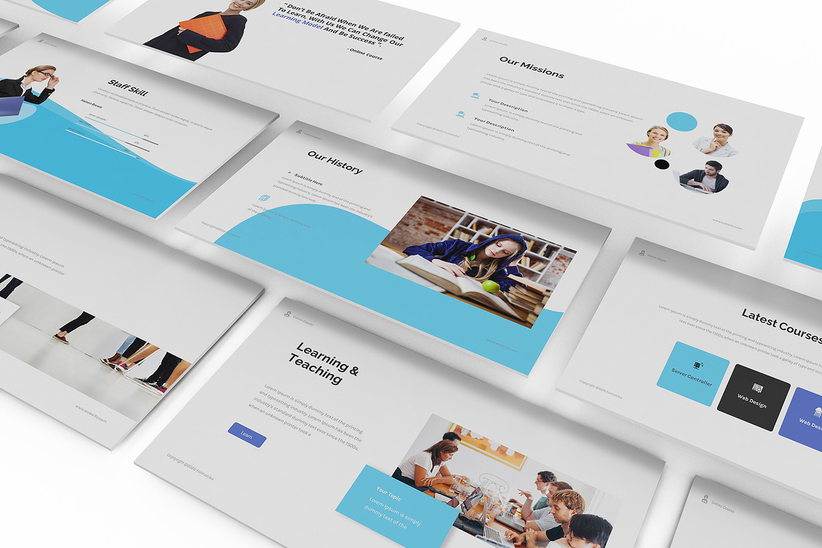 Online Course Powerpoint Template, a Presentation Template by Formatika ...