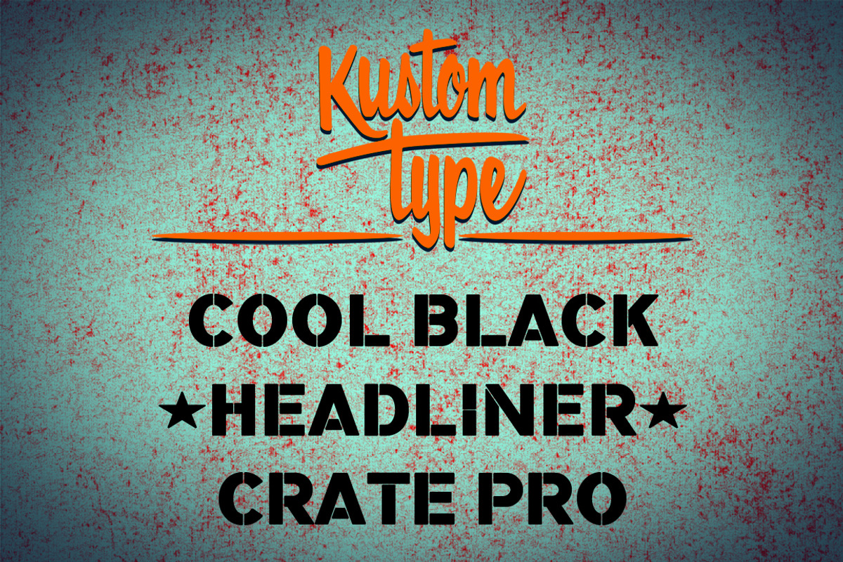 Crate Pro Rounded Stencil, a Blackletter Font by Kustomtype
