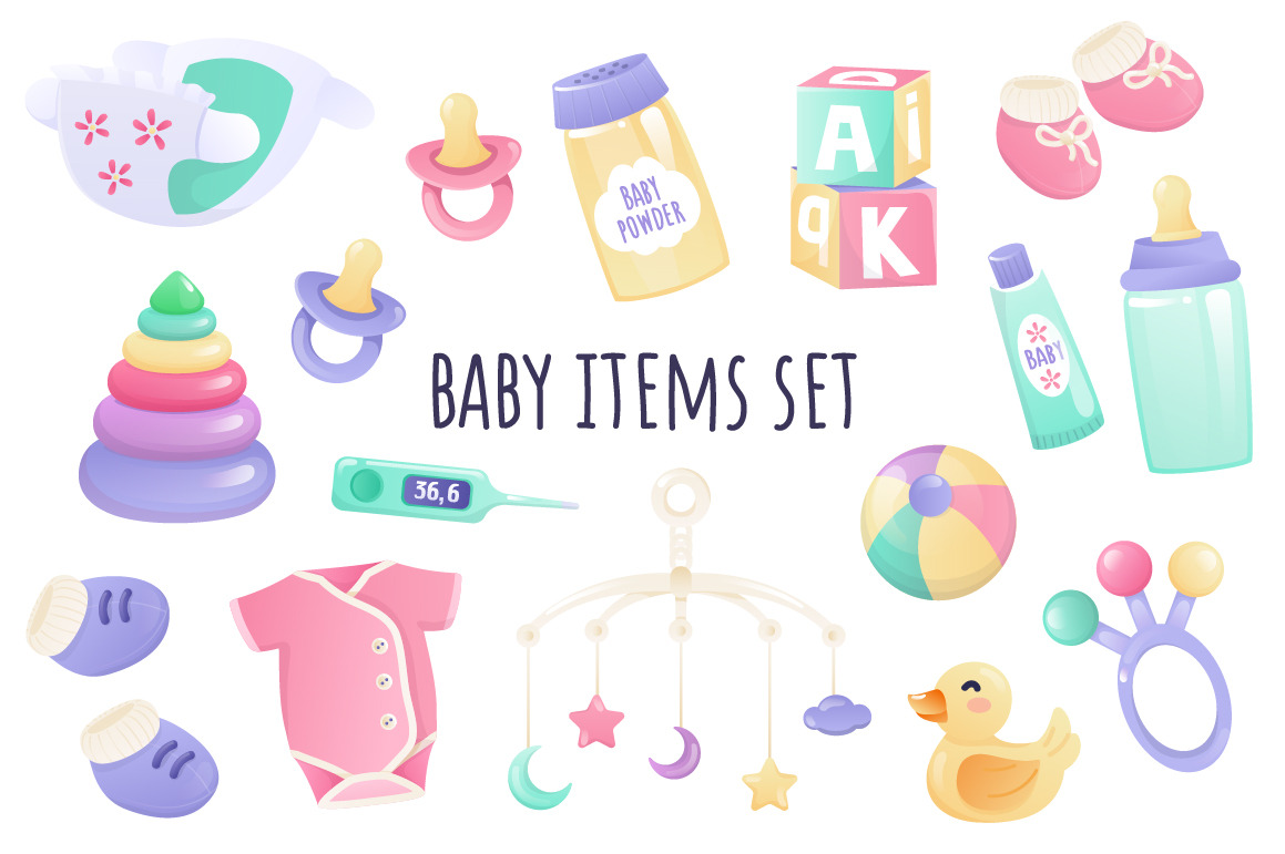 Baby items icon set, a Templates & Theme by alexdndz