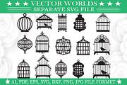Bird Cage Svg, Bird, Birds, Cage Svg, an Object Graphic by VectorWorlds