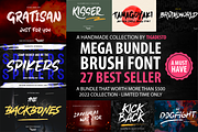 MEGA BUNDLE HANDWRITING BRUSH FONT, a Font by Tigadestd Type