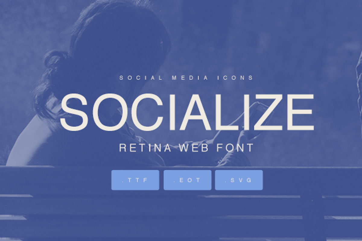 Socialize, a Symbol Font by kadusupanik