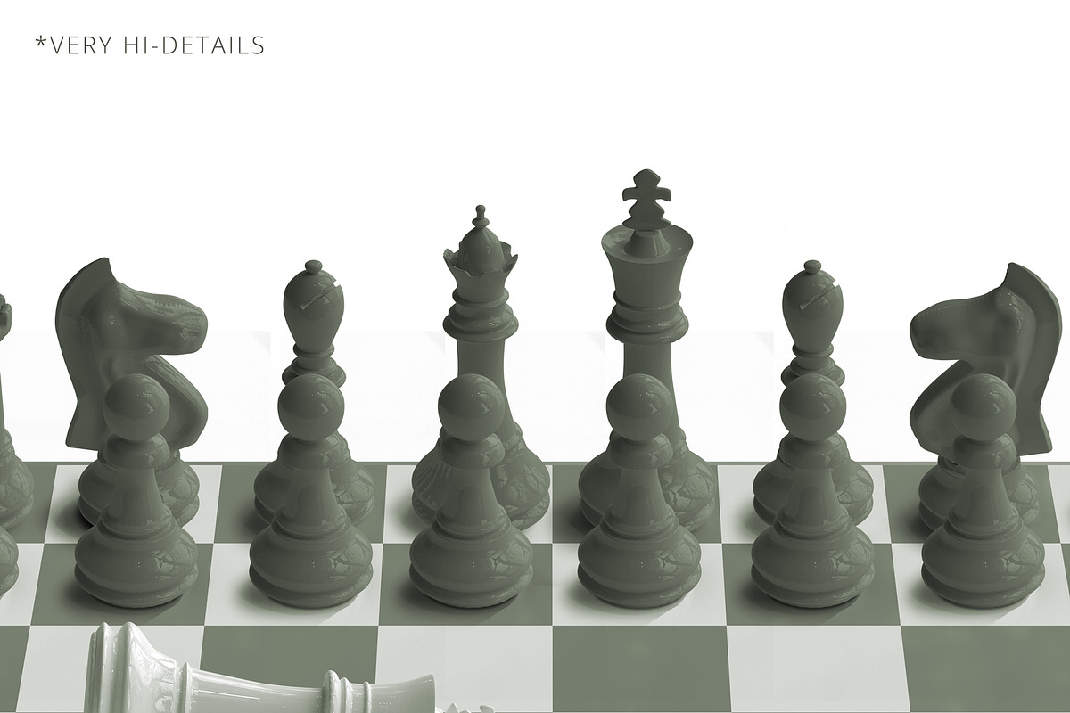 Movable Chess Pieces / Chess Mockup, a Mockup by pmvch