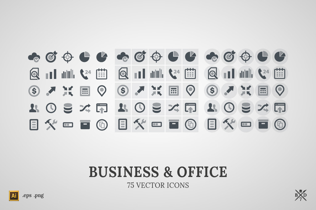 Business&Office - 75 vector icons, an Icon by Basari Design