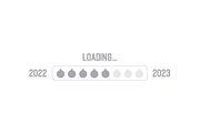 Loading bar Years from 2022 to 2023, a Background Graphic by Lucky Xtian