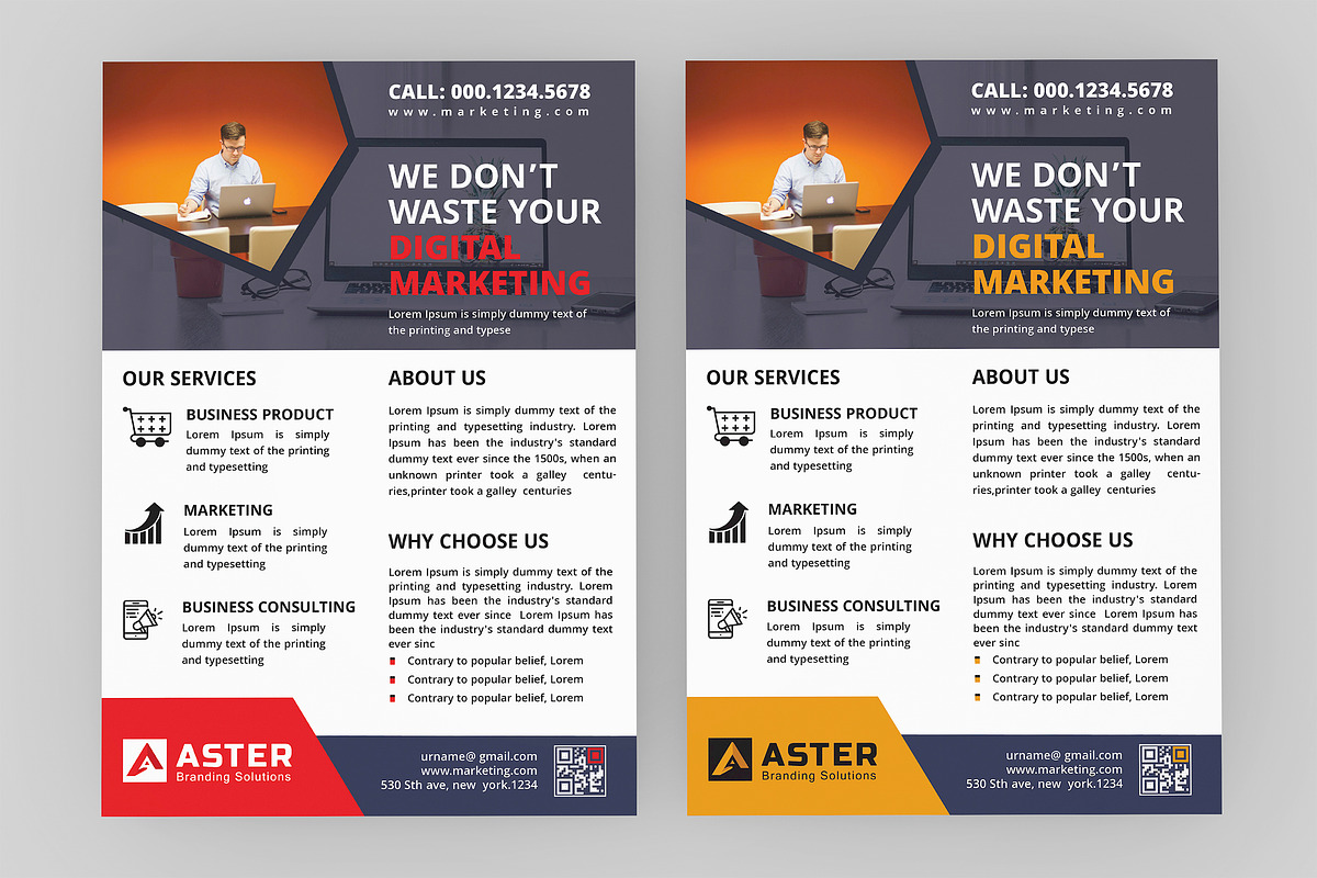 Digital Marketing Flyer, a Flyer Template by UI_Expert