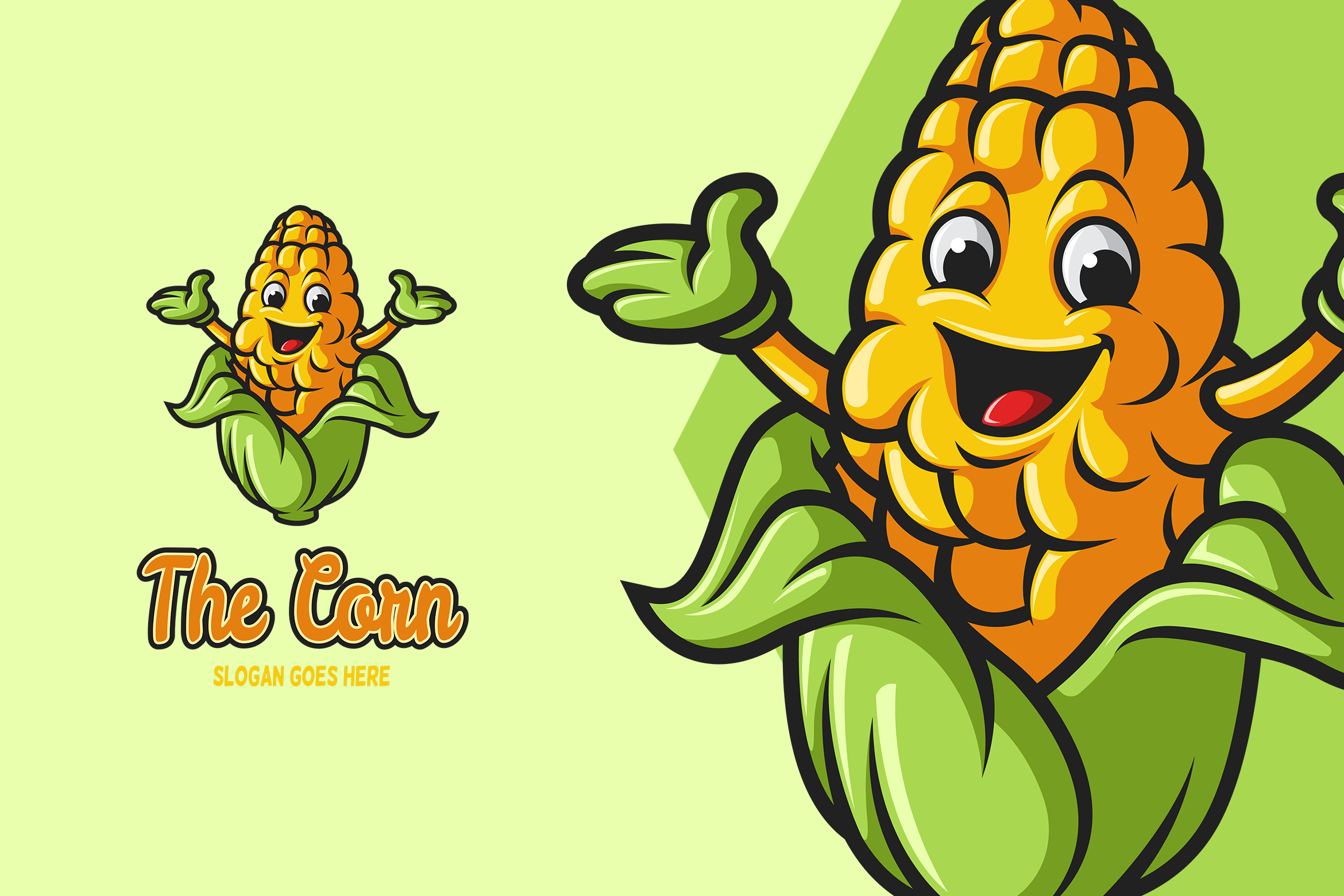 Corn - Mascot Logo, a Branding & Logo Template by AQR Studio