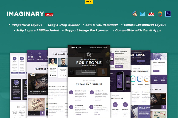 Imaginary - 17 Corporate Emails Set, an Email Template by NancyS