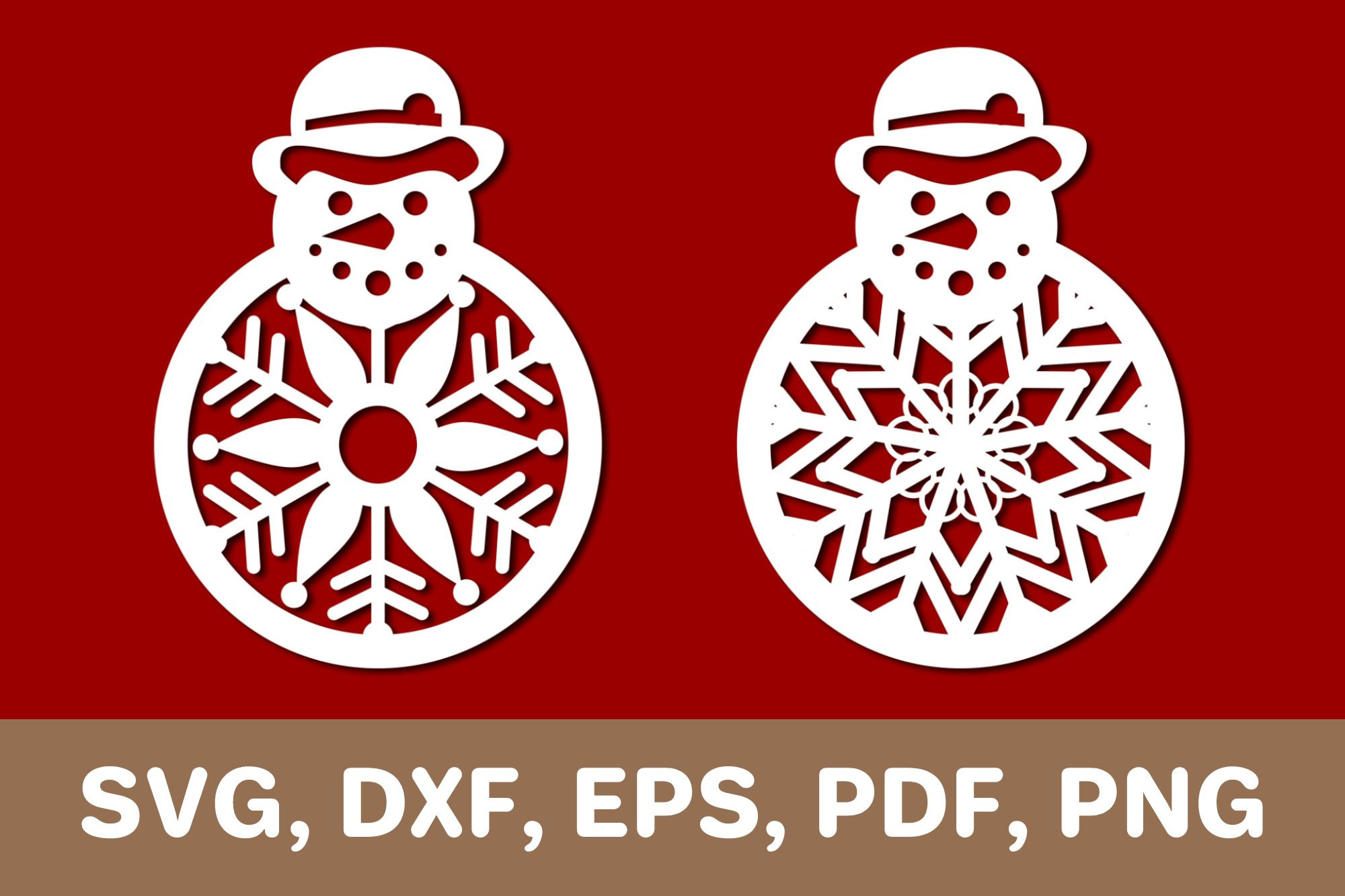 Snowman svg cut file, clipart, a Decorative Illustration by ...