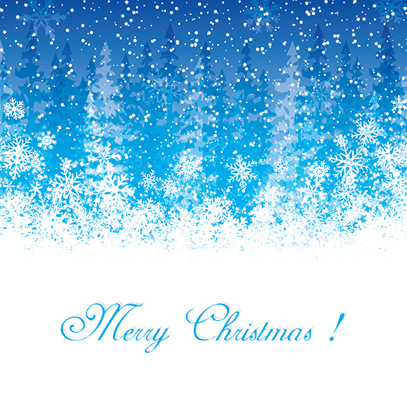 Blue Christmas background, an Illustration by gigello