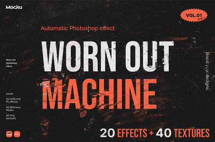 Vintage Offset Printing Effects Kit, an Action Add-On by Thundr Co.
