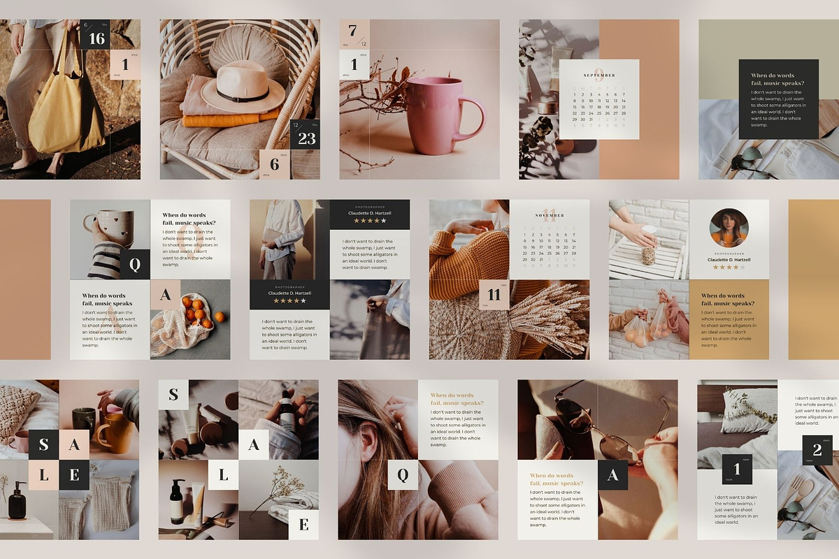 Instagram Calendar Post Templates
