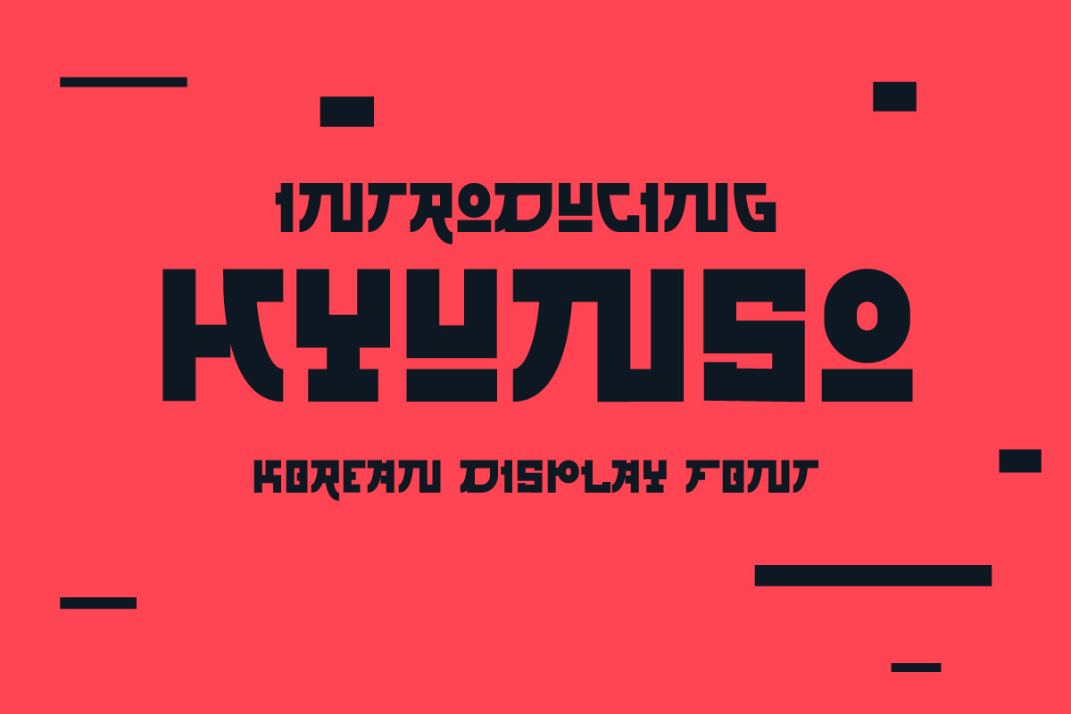 Hyunso Korean style display font, a Font by IHDSTD