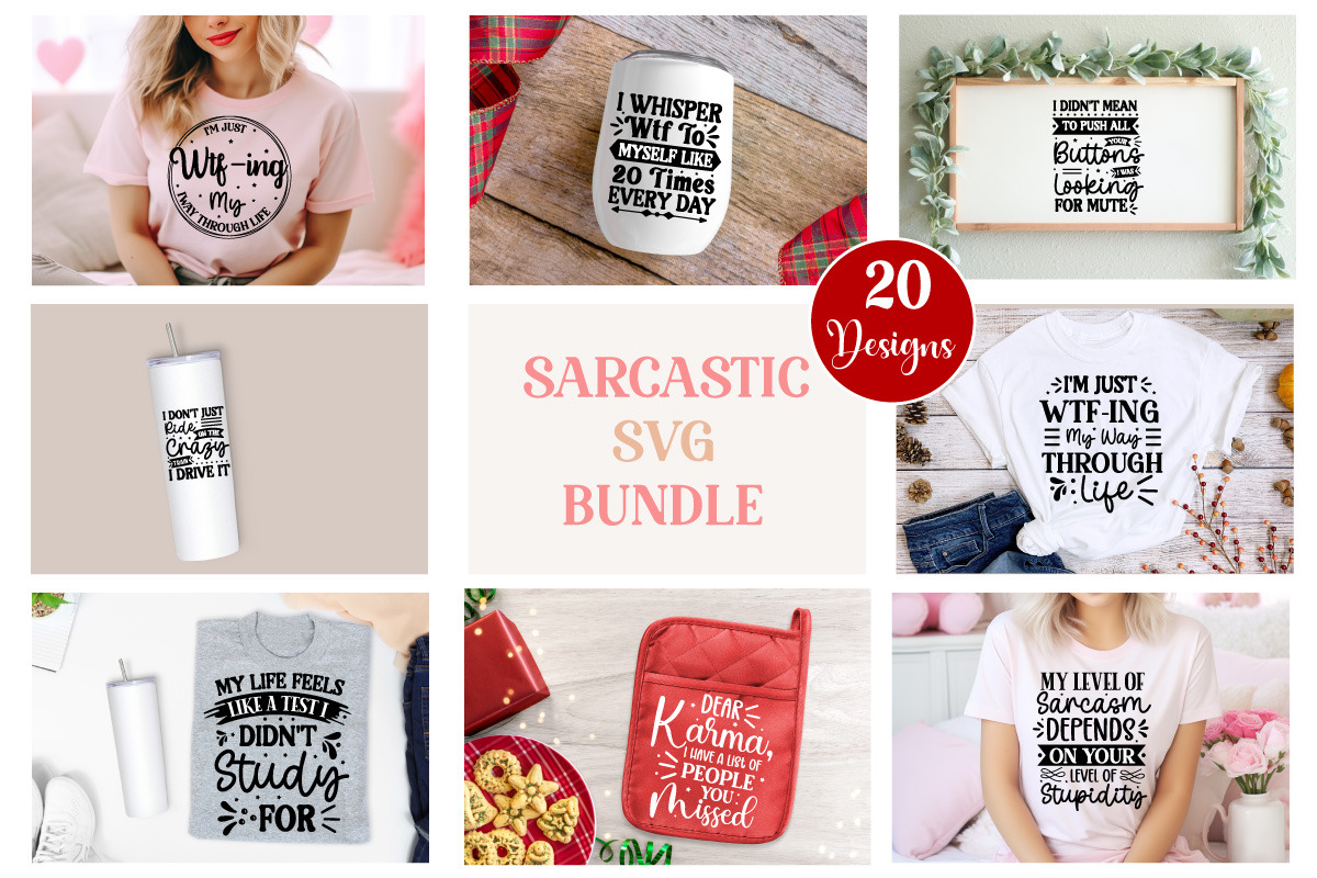 Sarcastic SVG Bundle, Funny SVG Cut, an Object Graphic by GraphicPicker