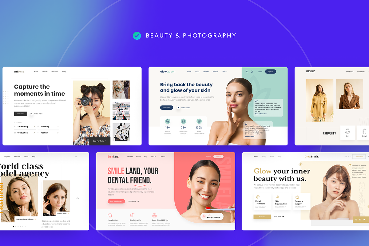 Multipurpose Website Hero UI Kit, an UI Kit Template by peterdraw