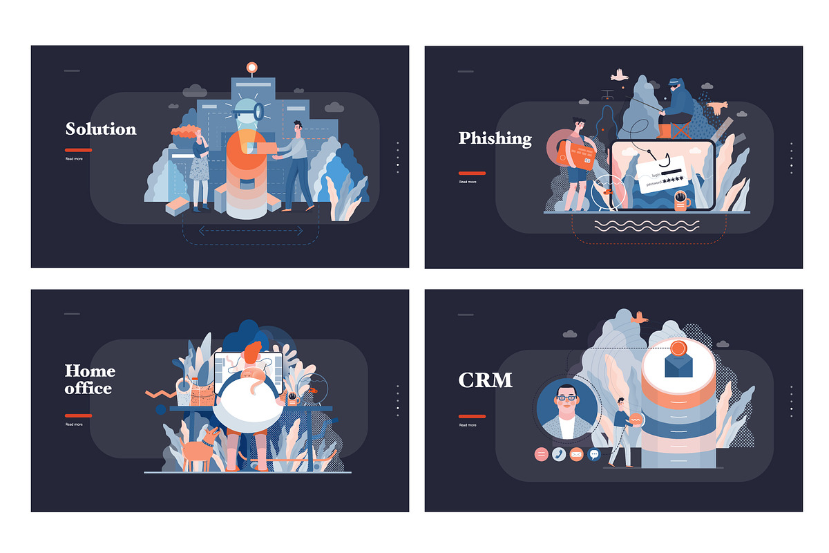 Technology graphics set, color 3, a Technology Illustration by Grivina ...