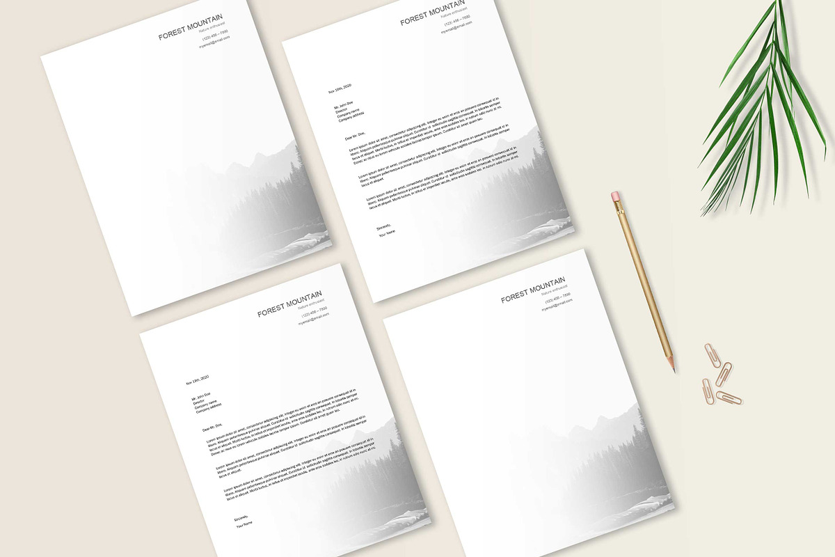 Creative Nature Letterhead design, a Graphic by Stanin Studio