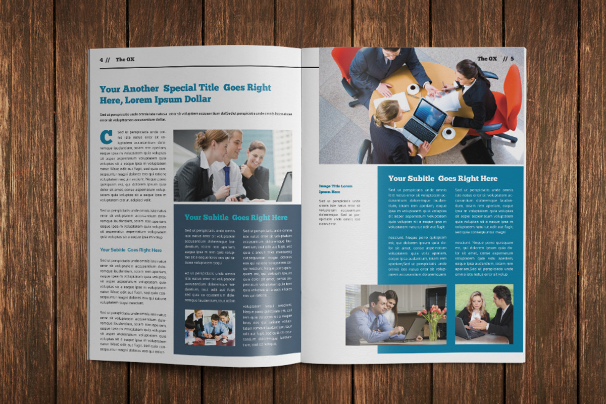 InDesign Newsletter Template, a Magazine Template by MA-KING_ART