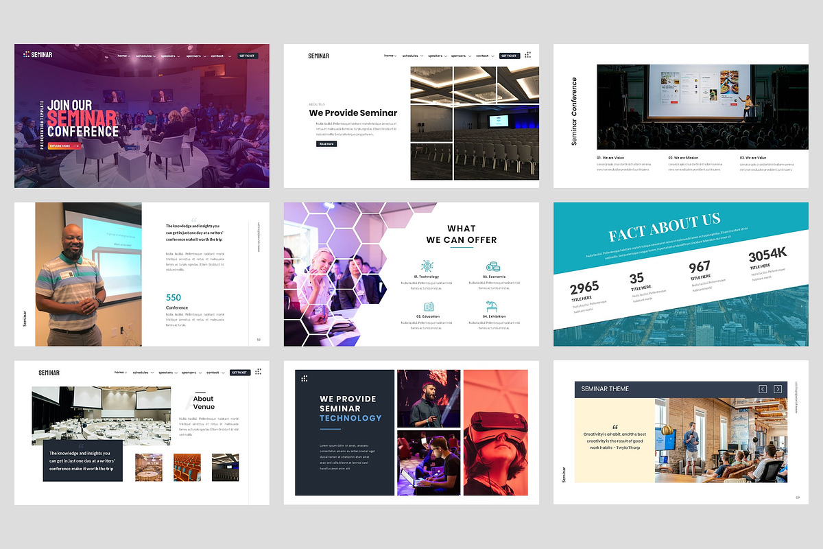 Seminar - Conference PowerPoint, a Presentation Template by Art StoreID